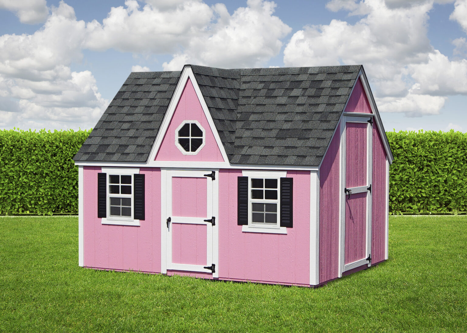 Painted Victorian Playhouse - Backyard Escapes